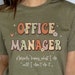 Office Manager Shirt, Front Desk Administration T-shirt, School Admin ...