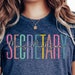 Custom Name Secretary Shirt, Birthday Secretaries Day Gift Tees, School ...