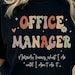 Office Manager Shirt, Front Desk Administration T-shirt, School Admin ...