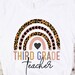 Third Grade Teacher 3rd Grade Teacher Shirt Boho Rainbow | Etsy