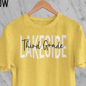 Custom 3rd Grade Level Shirt, Custom Grade Level Tee, Third Grade Squad ...