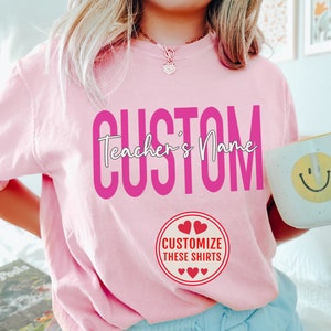 Custom School Name Shirt, Custom Teachers Name Tee, Grade Level Shirts ...