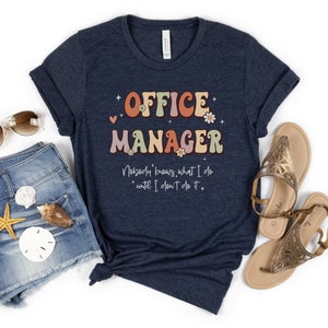 Office Manager Shirt, Front Desk Administration T-shirt, School Admin ...