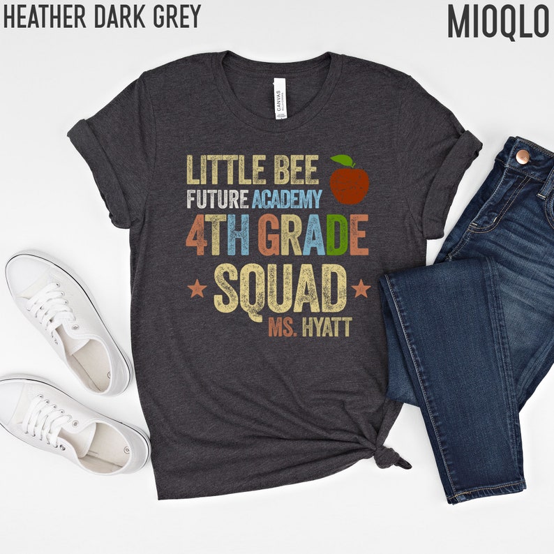 Custom School Name Shirt Third 3rd Grade Personalized - Etsy