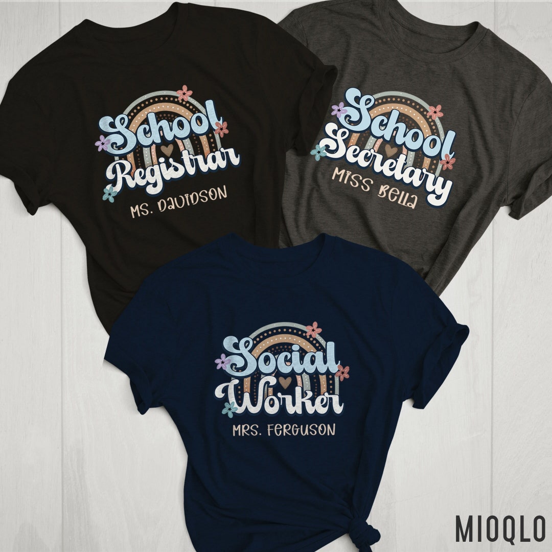 Custom School Registrar Shirt, Personalized School Secretary Shirt ...