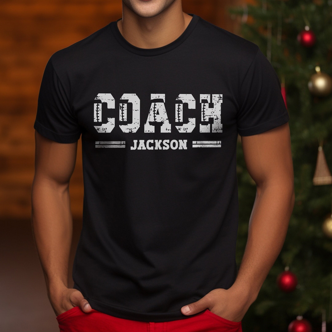 Custom Name Football Coach Shirt, Personalized Football Trainer Sweater ...
