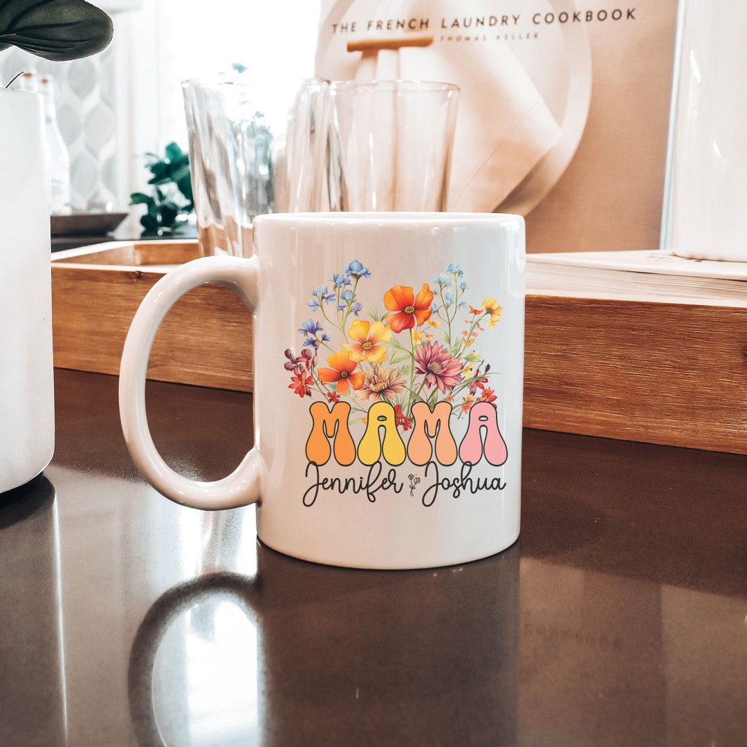 Custom Mama Coffee Mug With Names, Custom Mom Mug With Kids Names ...