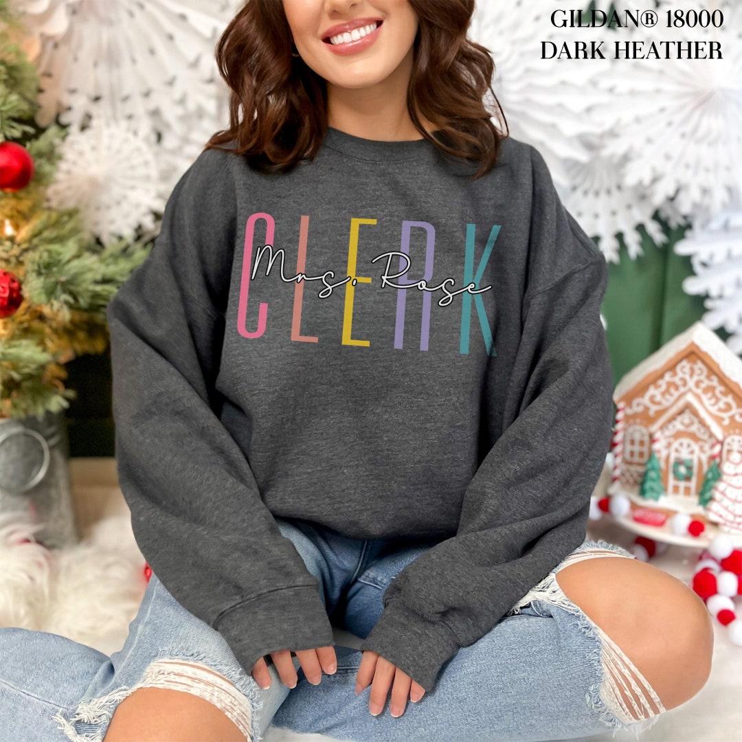 Custom Name Clerk Shirt, Birthday County Clerk Gift Tees, School Clerk ...