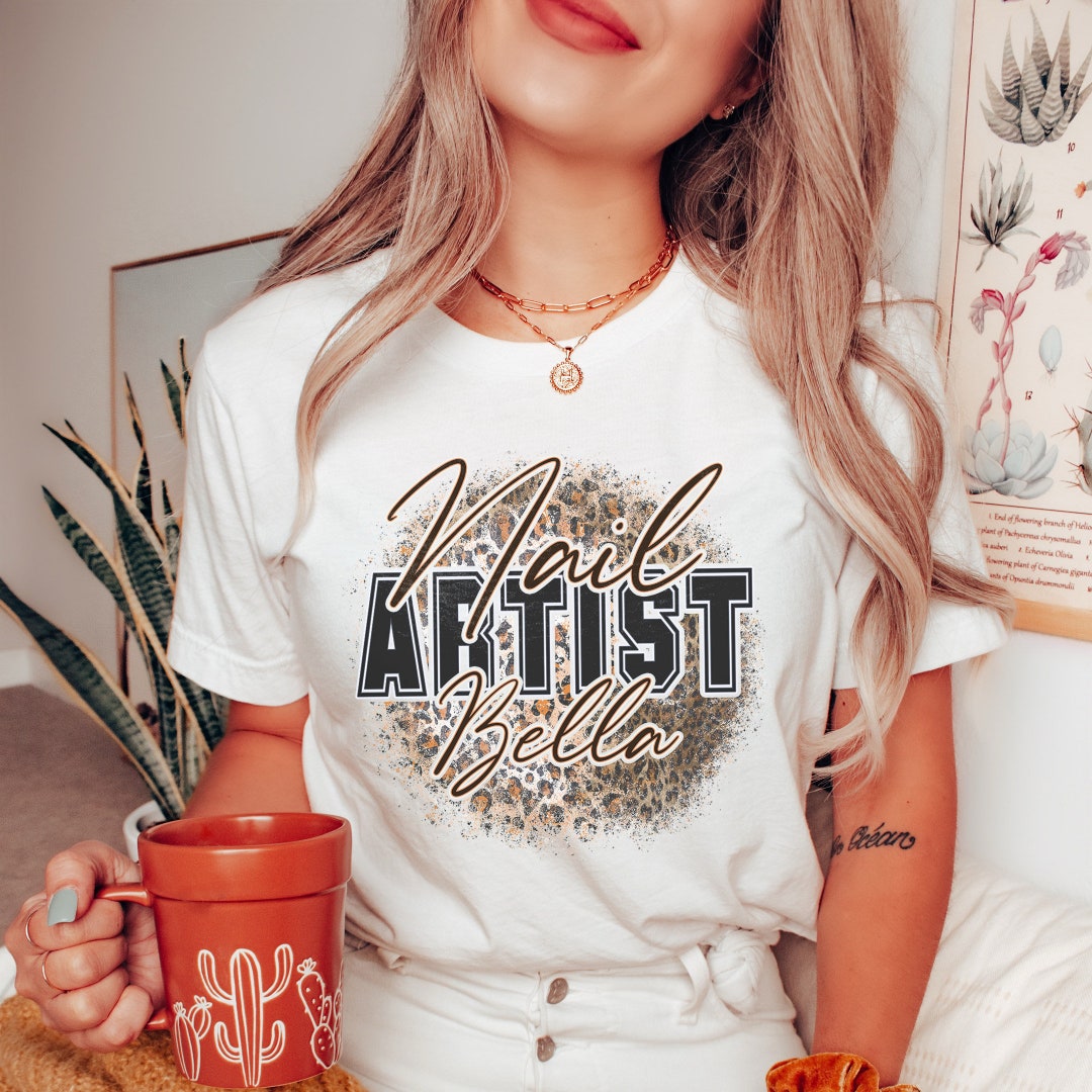 Custom Nail Artist Shirt, Custom Name Nail Tech Sweater, Personalized ...