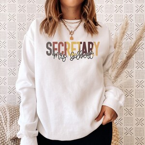School Secretary Shirt, Custom Secretary T-shirt, Personalized ...