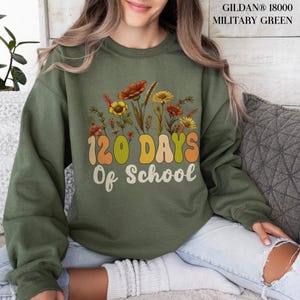 Wildflowers 120 Days of School Shirt, Happy 120th Day of School ...