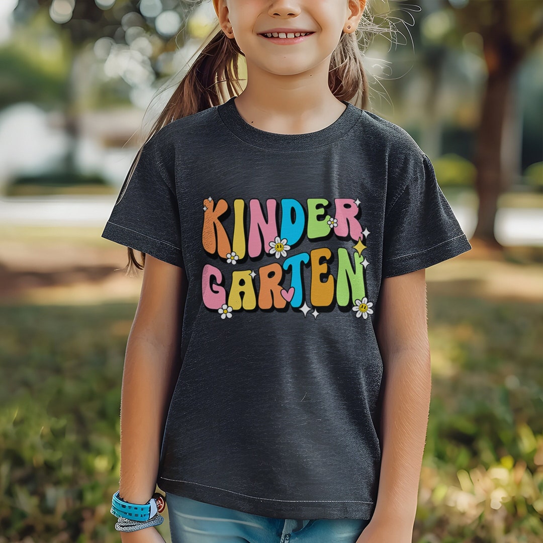 Kindergarten Shirt, Retro Flower Kinder Tee, Kindergarten Teacher Team ...