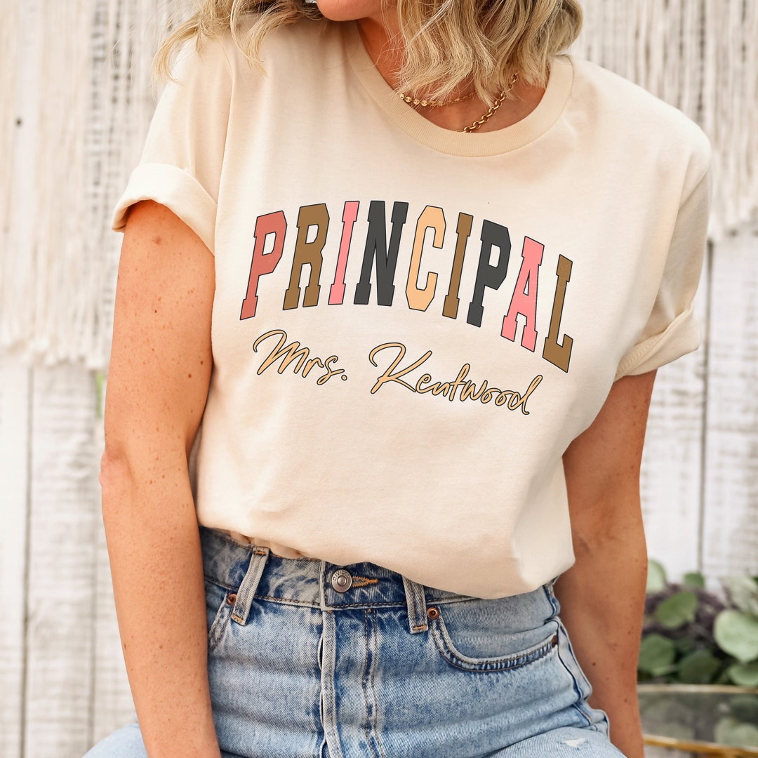 Custom Name Principal Shirt, Personalized Principal Tshirt, School ...