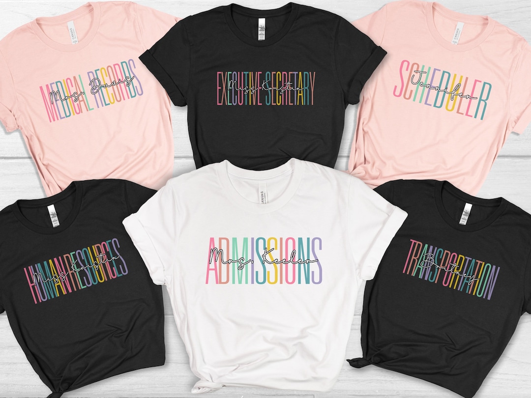 Custom Name Admissions Shirt, Human Resources Gift Medical Records ...