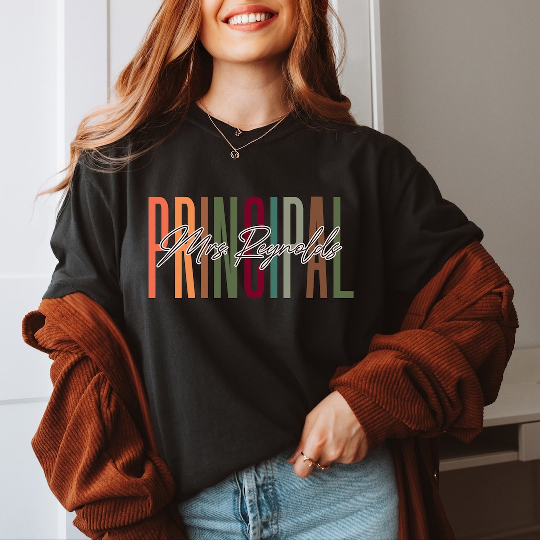 Custom Names Principal Shirt, Principal Assistant Personalize Name ...