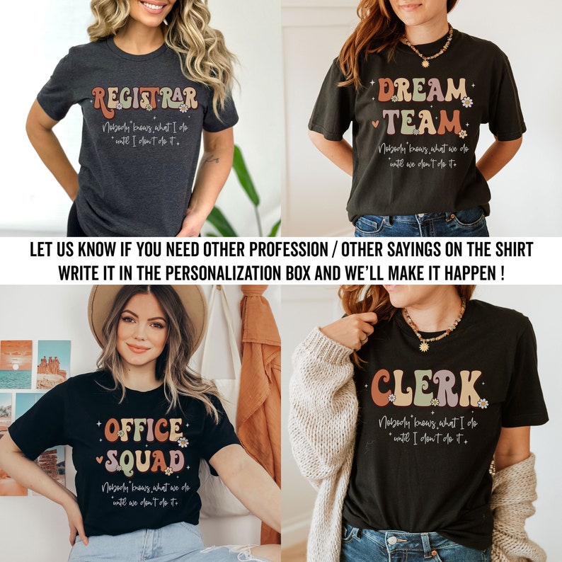 Funny Clerk Shirt, Front Desk Administration T-shirt, School Admin Team ...