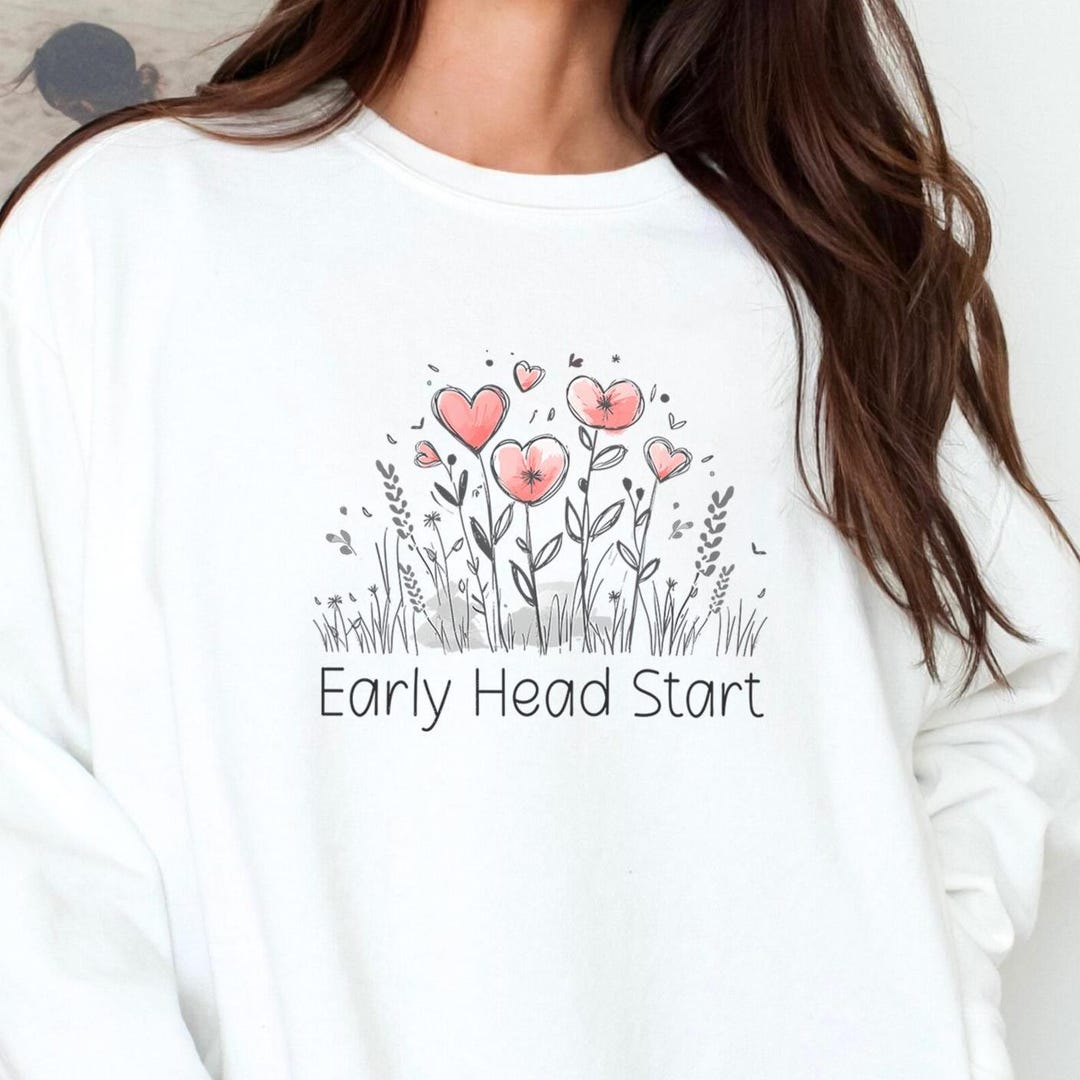 Comfort Colors® Early Head Start Sweatshirt, Floral Rainbow Head Start ...