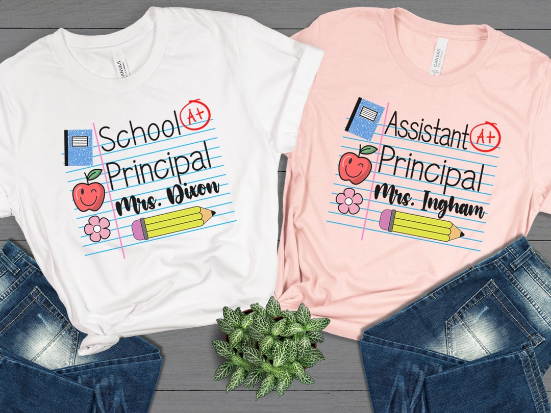 Custom School Principal Shirts, Personalized School Assistant Principal ...