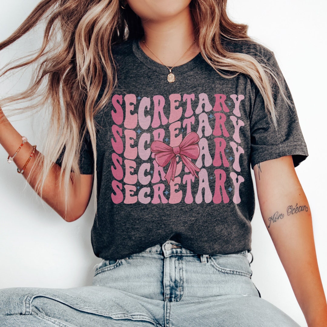 Secretary Shirt, School Secretary Tshirt, Coquette Senior Secretary ...