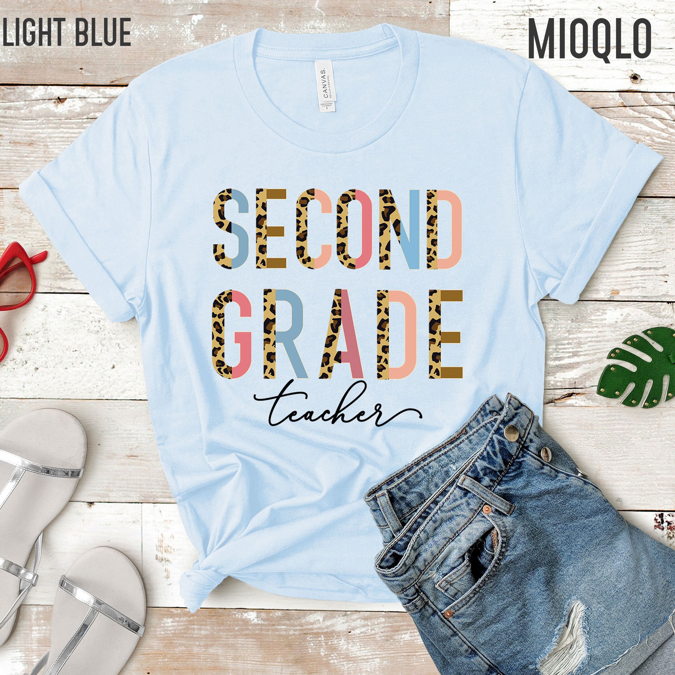 Second Grade Teacher 2nd Grade Teacher Shirt Grade Level | Etsy