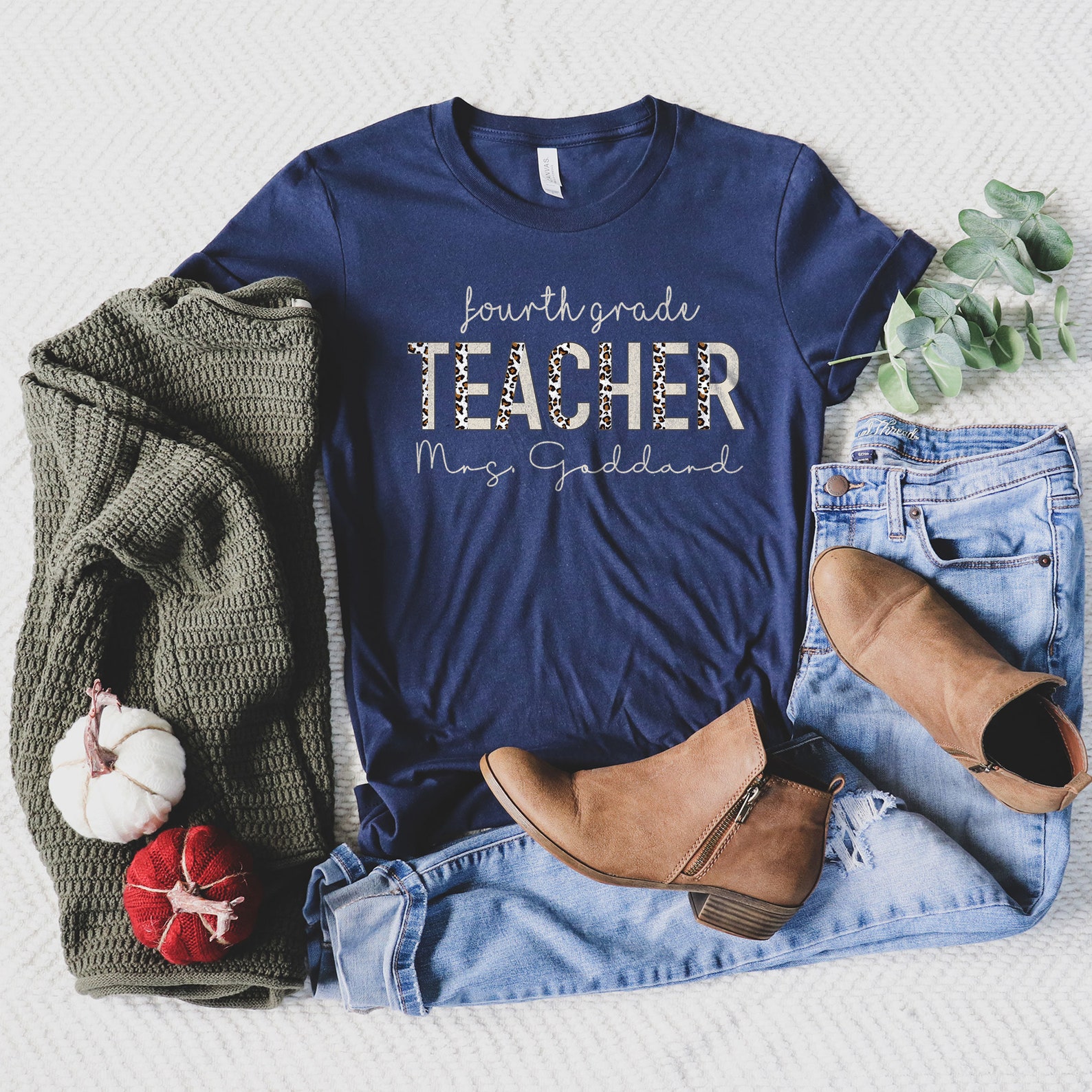 Custom Name Teacher Fourth Grade Shirt Personalized 4th Grade - Etsy