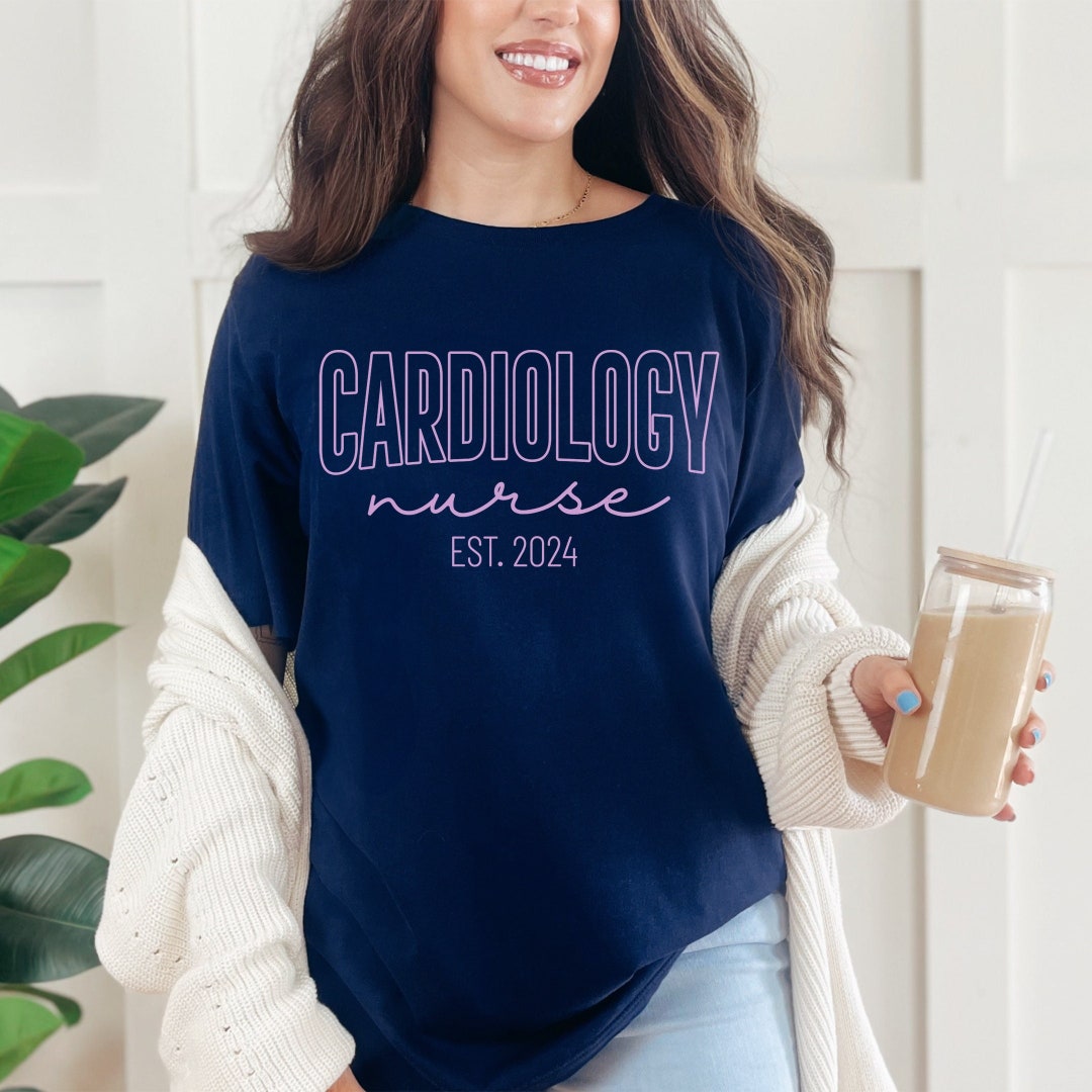 Cardiology Nurse Graduation Shirt, Cardio RN Est 2024 Shirt, Year Est ...