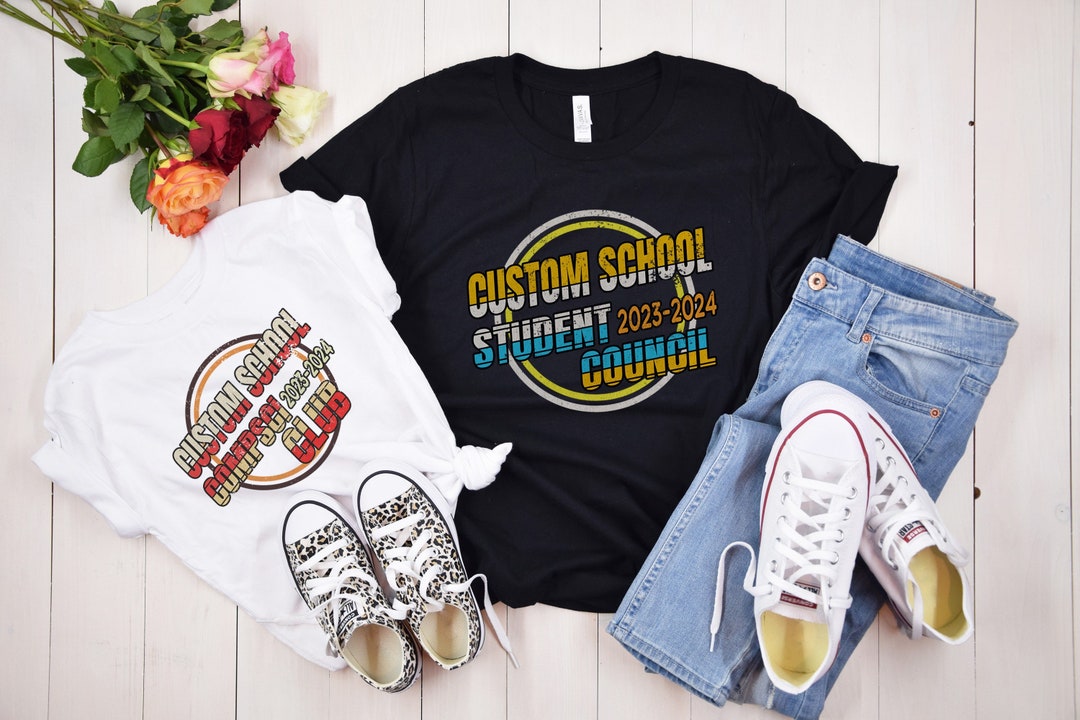 Custom School Organization Shirt, Retro Custom Student Council Tee ...