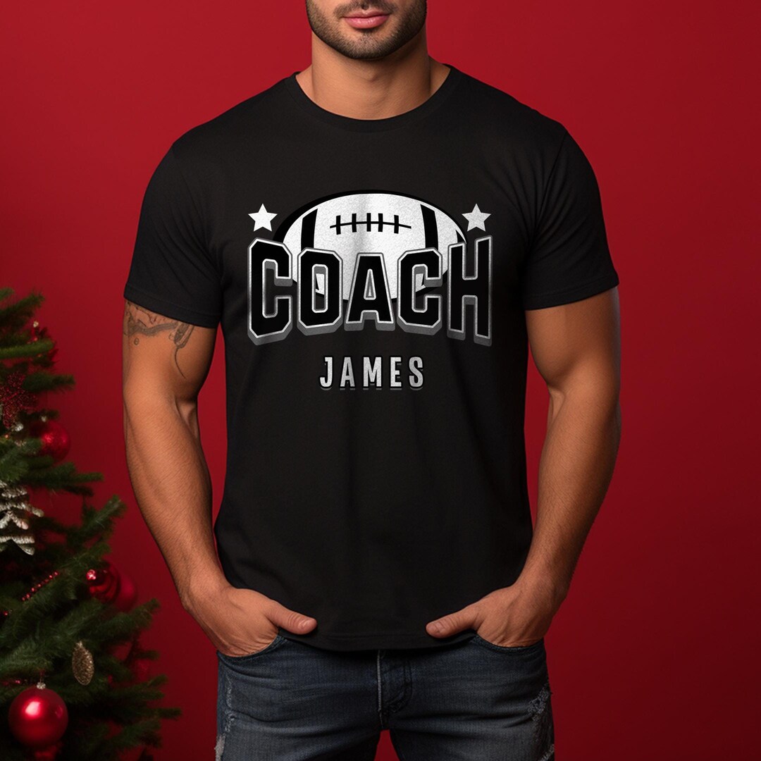 Custom Name Football Coach Shirt, Personalized Football Sweater Fathers ...