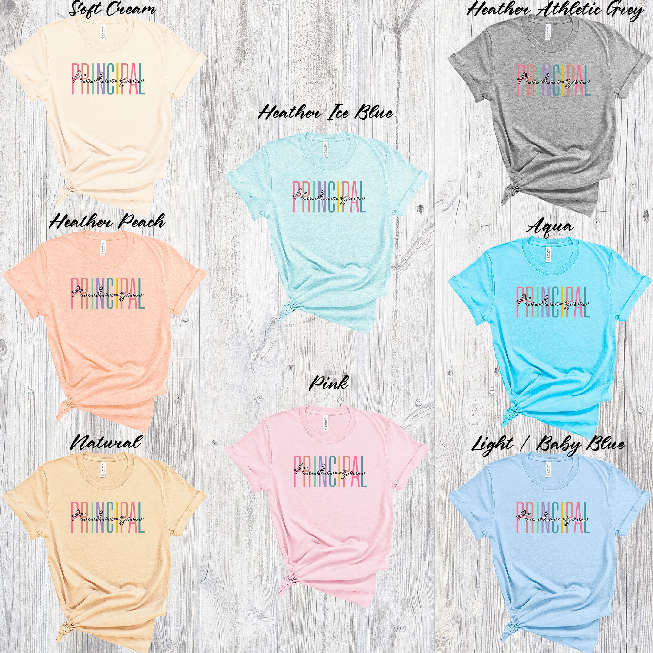 Custom Names School Principal Shirt, Personalize Name Principal Gifts ...