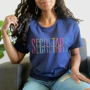 Custom Name Secretary Shirt Birthday Secretaries Day Gift - Etsy