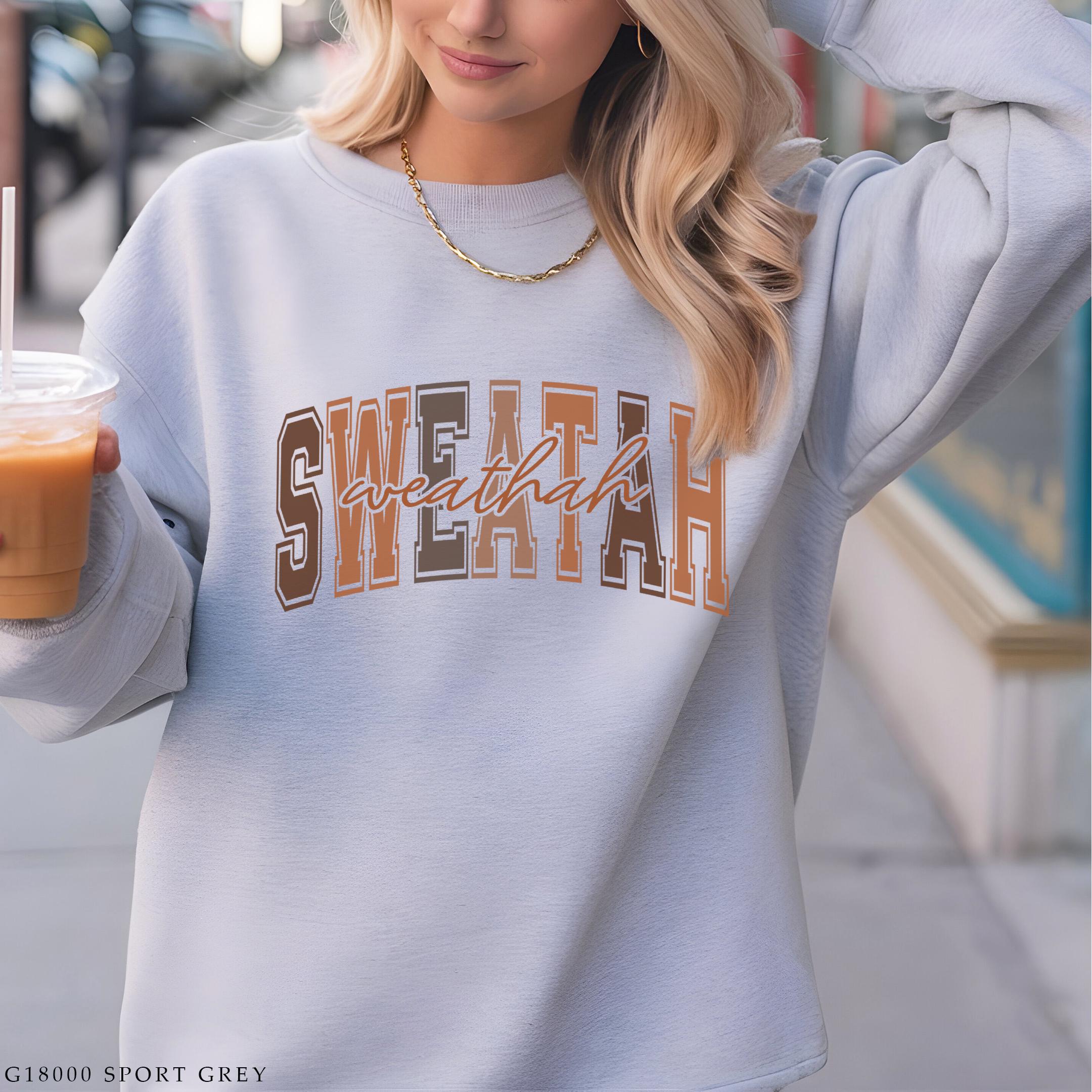 Sweatah Weathah Sweatshirt, Boho Fall Sweater, Mom Retro Fall Crewneck ...