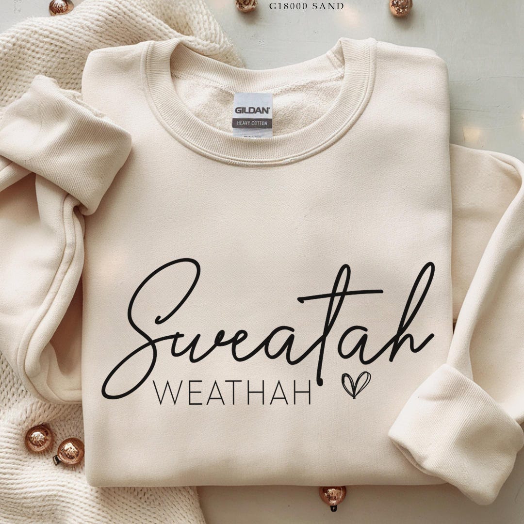 Sweatah Weathah Sweatshirt, Boho Fall Sweater, Mom Retro Fall Crewneck ...