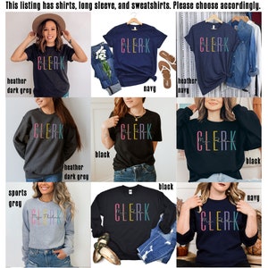 Custom Name Clerk Shirt, Birthday County Clerk Gift Tees, School Clerk ...