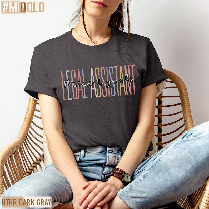 Personalized Legal Assistant Shirt, Custom Paralegal Aide Gift, Lawyer ...