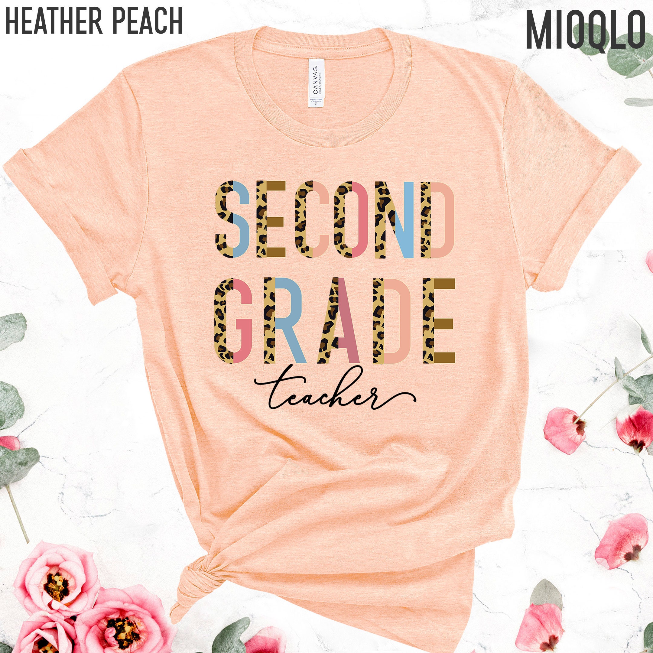 Second Grade Teacher 2nd Grade Teacher Shirt Grade Level | Etsy