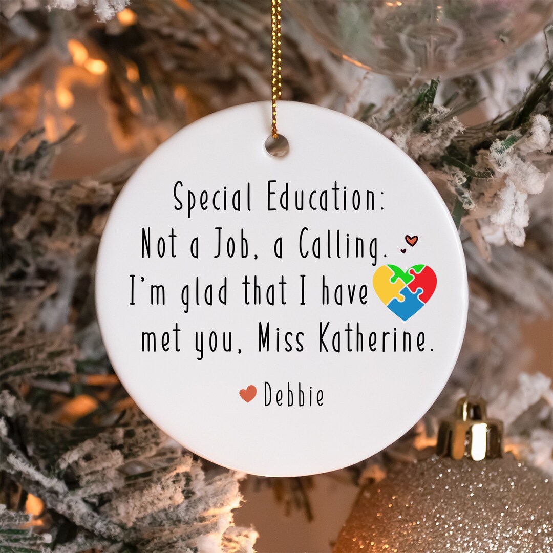 Personalized Special Ed Christmas Ornament, Custom Name Speducator ...