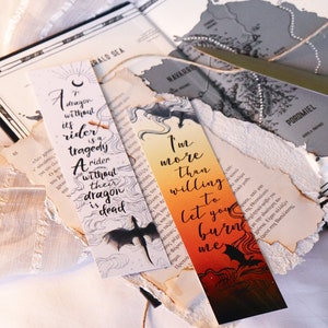 Fourth Wing & Iron Flame Bookmark Bundle Rebecca Yarros, Double Sided ...