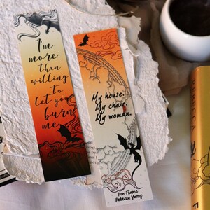 Fourth Wing & Iron Flame Bookmark Bundle Rebecca Yarros, Double Sided ...