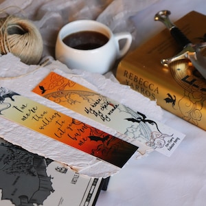 Fourth Wing & Iron Flame Bookmark Bundle Rebecca Yarros, Double Sided ...