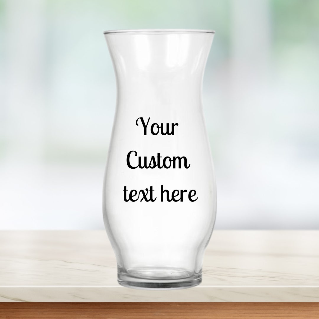 Customizable Etched Hurricane Flower Vase, Personalized Wedding Gift ...