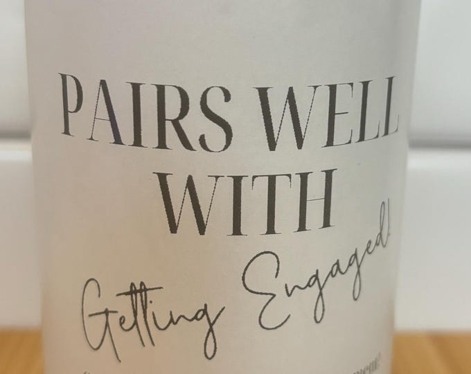Pairs Well With Marriage Wine Bottle Label Custom Wine Bottle Label for ...