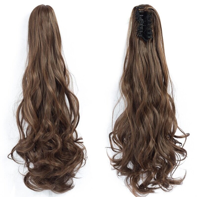 Long Wavy Ponytail Hair Extensions for Women With Hair Claw - Etsy UK