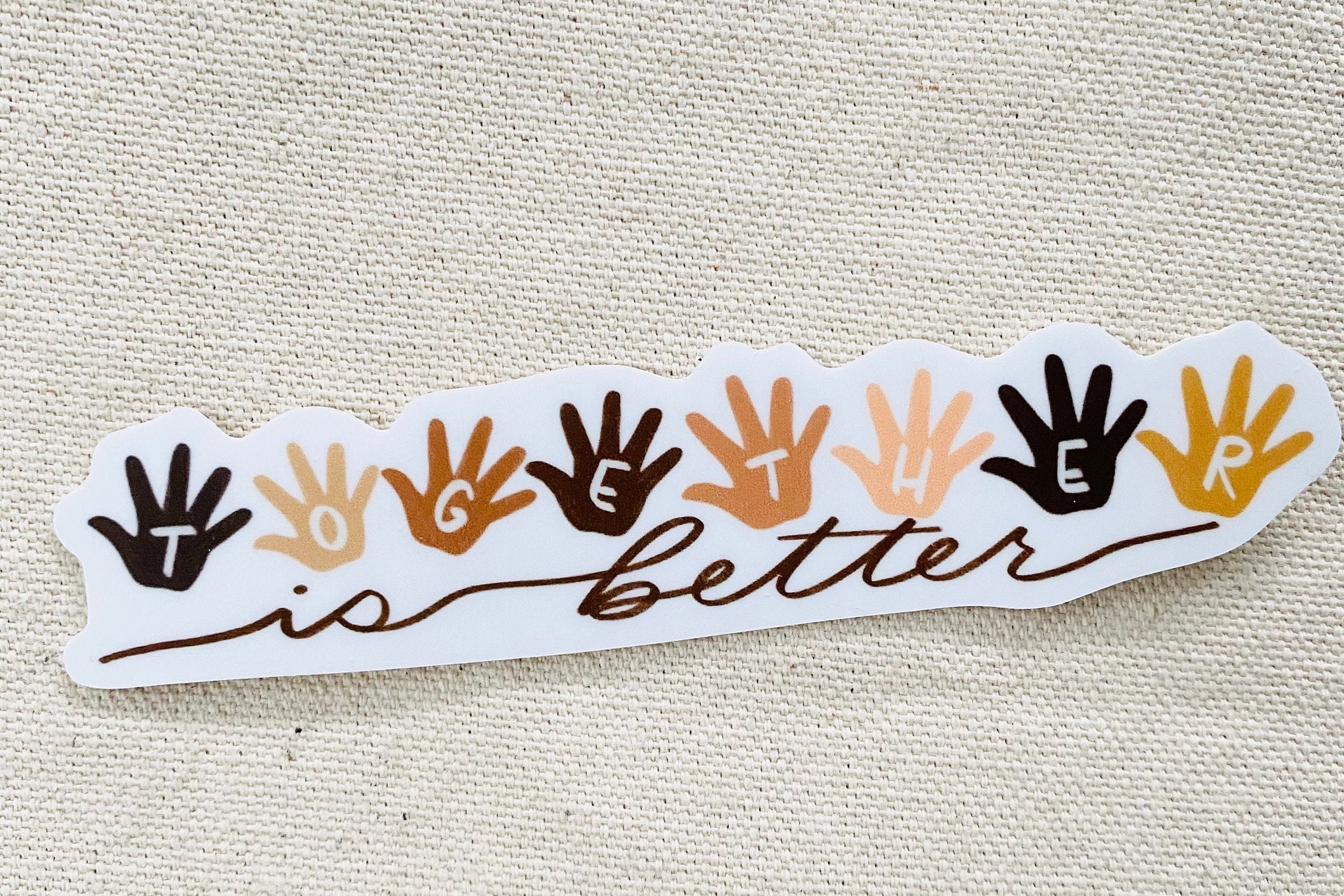 Together is Better Diversity Vinyl Sticker - Etsy