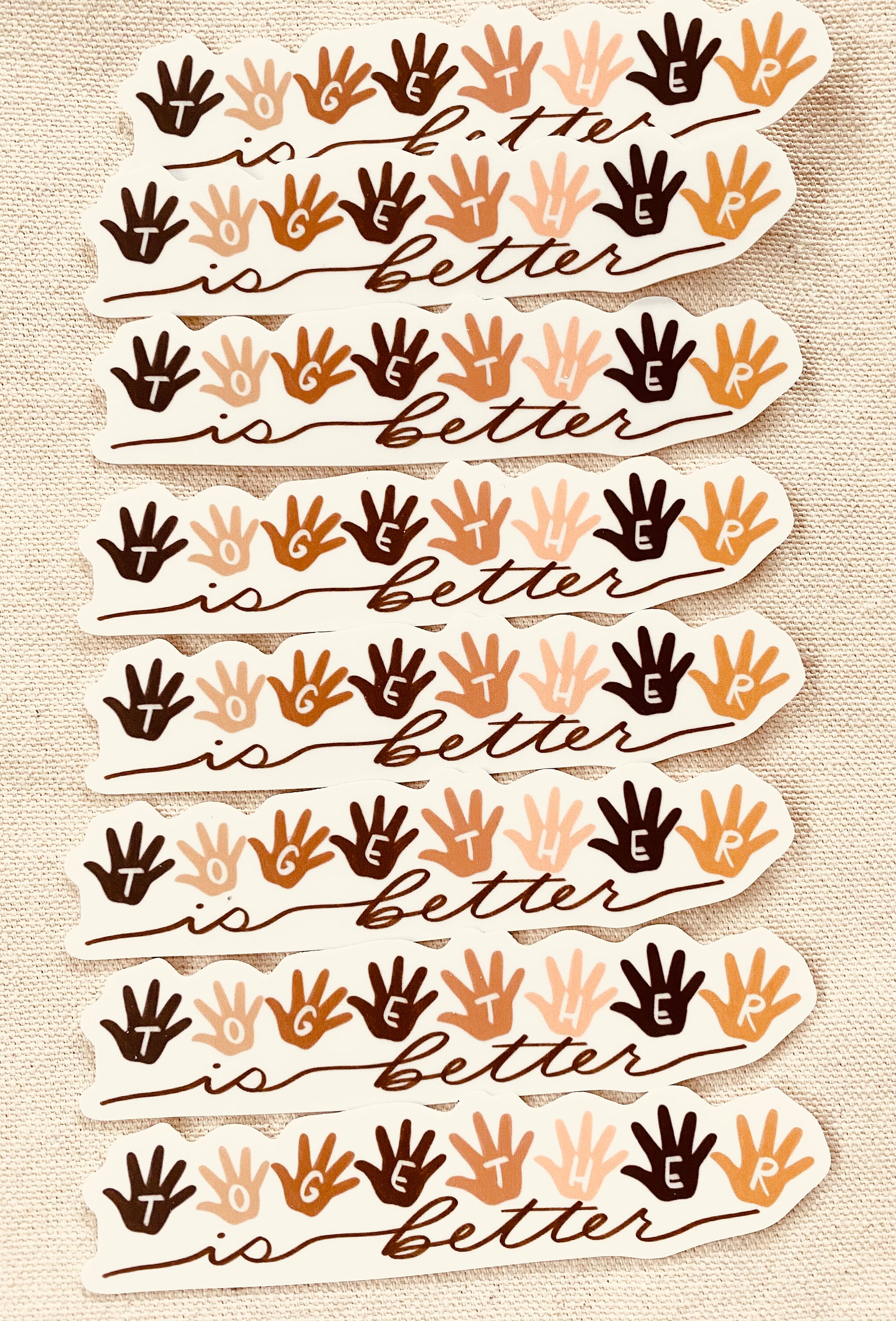 Together is Better Diversity Vinyl Sticker - Etsy