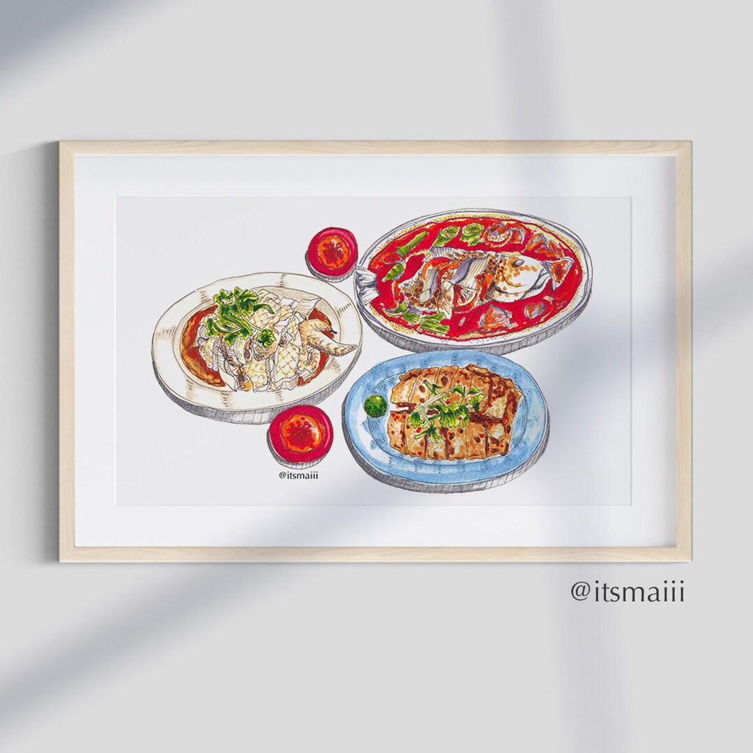 Malaysia Malacca Peranakan Dinner Printable Interior Decor Original ...
