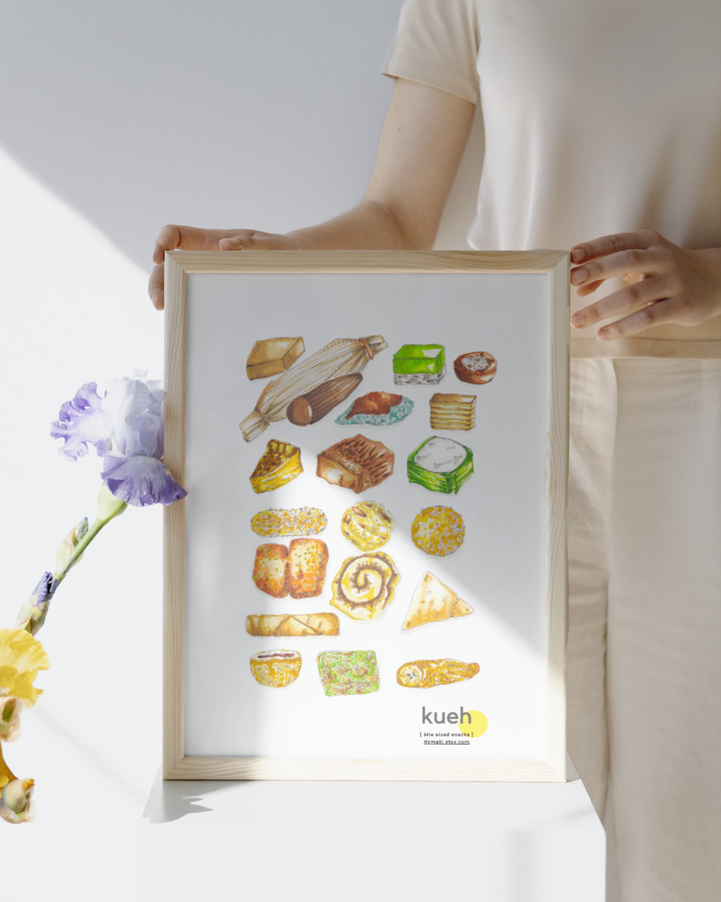 Asian Kueh Rice Snack A2 Poster Printable Interior Decor Original Wall ...