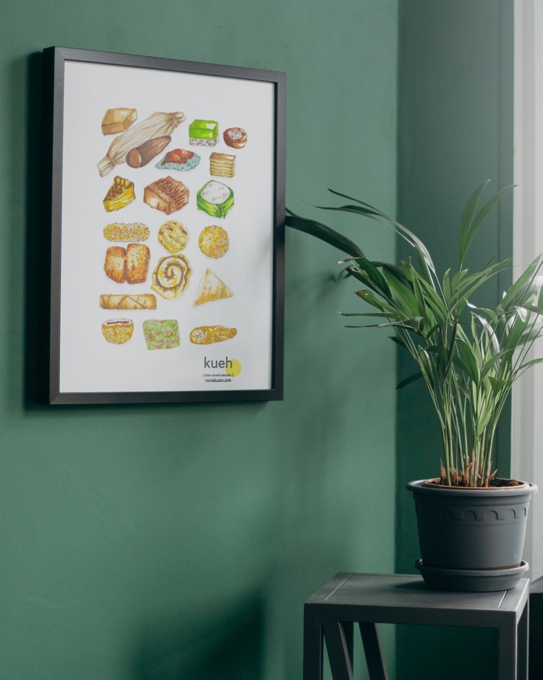 Asian Kueh Rice Snack A2 Poster Printable Interior Decor Original Wall ...