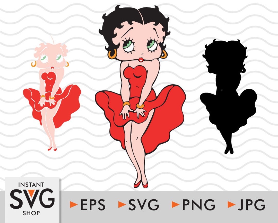 Betty Boop SVG Easy Cut Layered by Color Betty Boop Png - Etsy