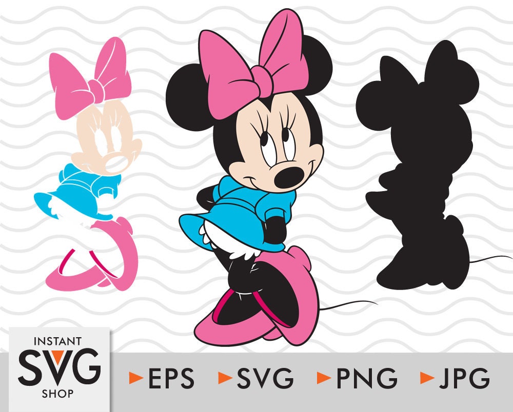 Art And Collectibles Clip Art Minnie Mouse Layered Svg Cricut Cut File