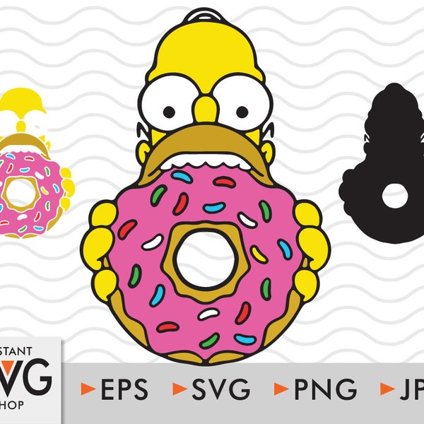 Homer Simpson Donut Png - Etsy